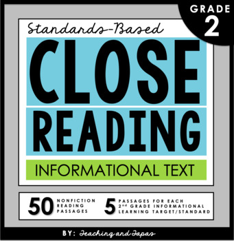 2nd Grade Close Reading and Text Evidence - Informational Text (50 ...