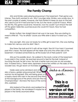 4th Grade Close Reading Passages – Literature **Add-On Extension Pack**3