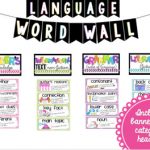 Math and ELA Word Wall BUNDLE (4th Grade)