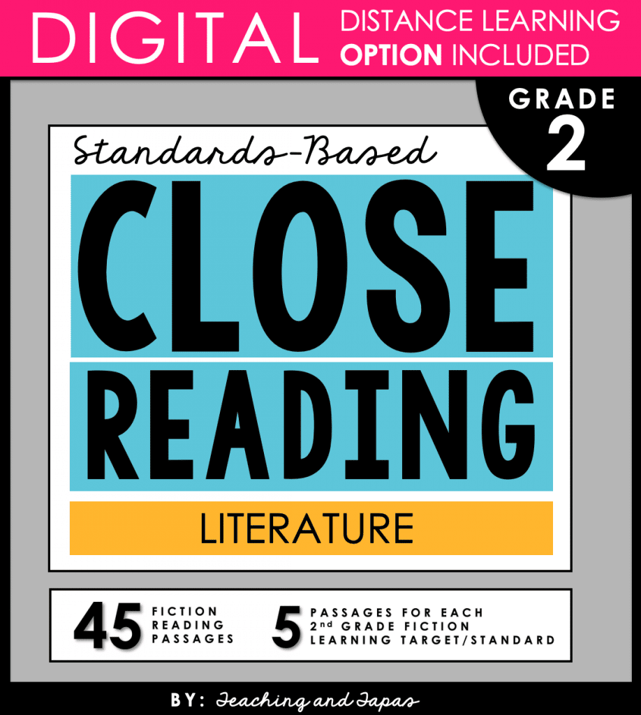 2nd Grade Close Reading - Literature (with DISTANCE LEARNING option ...